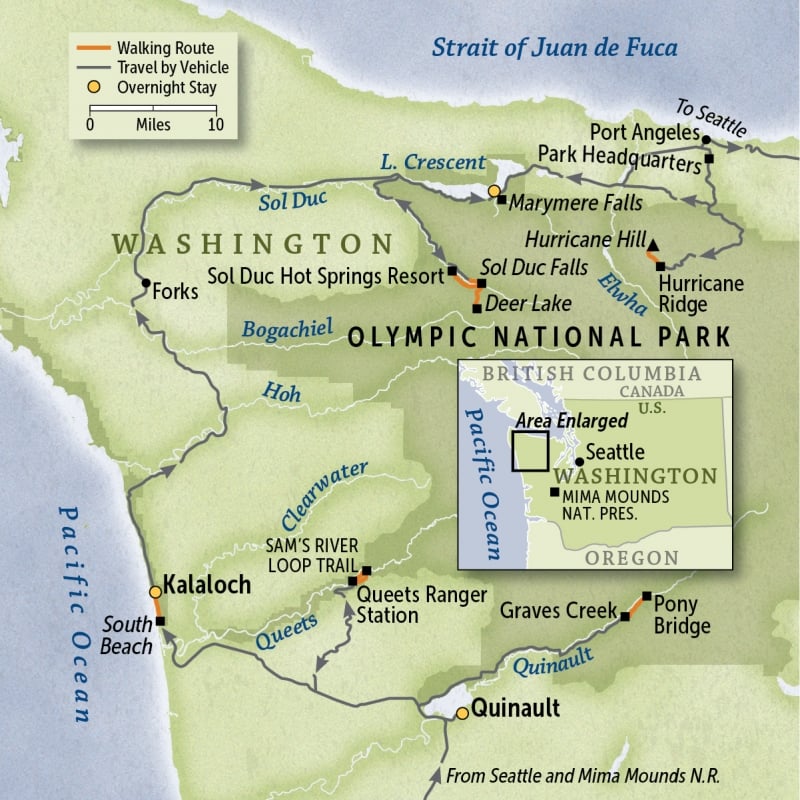 Olympic Mountains Map